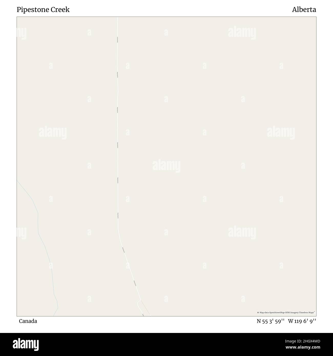 Pipestone Creek, Kanada, Alberta, N 55 3' 59'', W 119 6' 9'', Karte ...