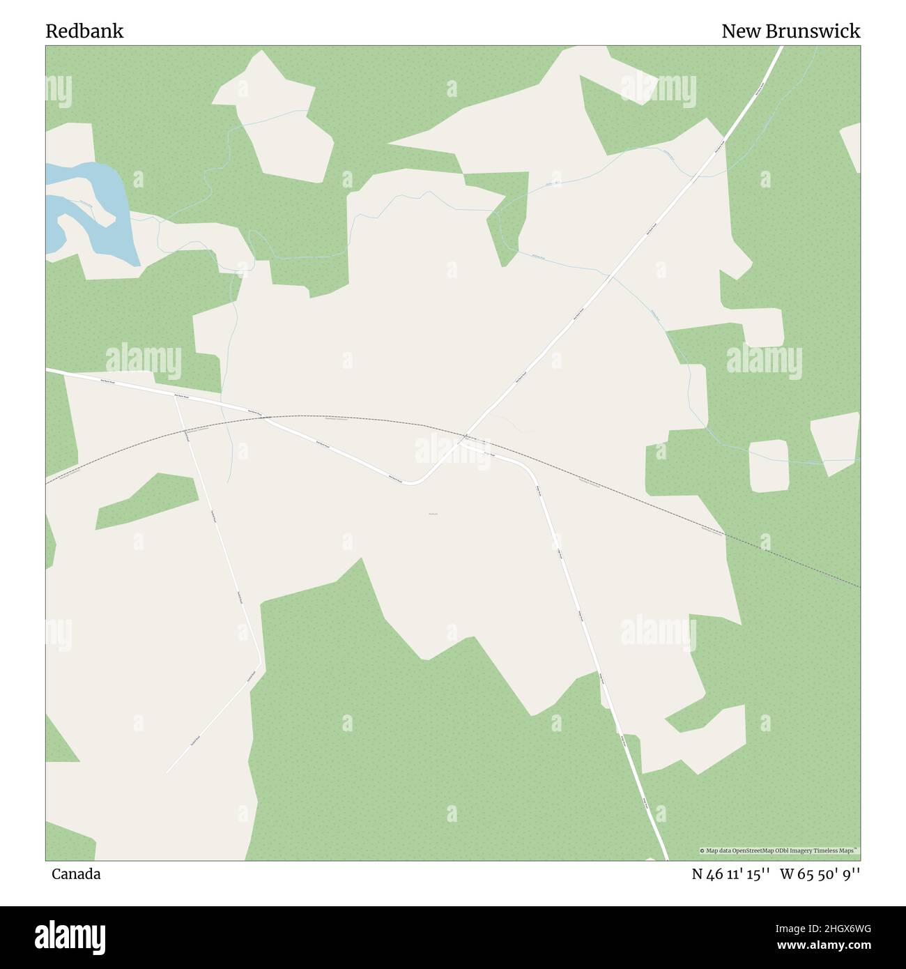 Redbank, Kanada, New Brunswick, N 46 11' 15'', W 65 50' 9'', map ...