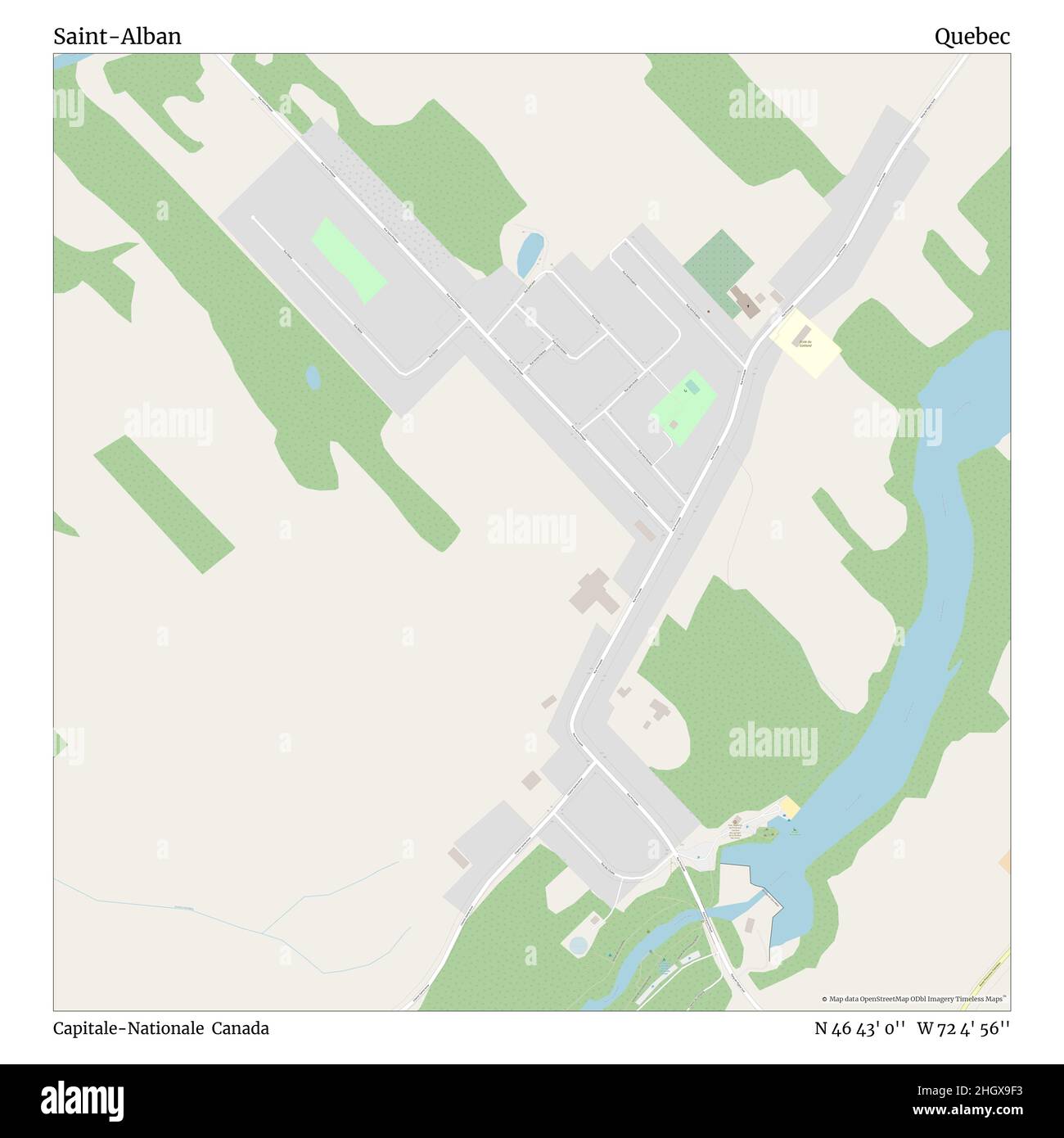 Saint-Alban, Capitale-Nationale, Kanada, Quebec, N 46 43' 0'', W 72 4 ...