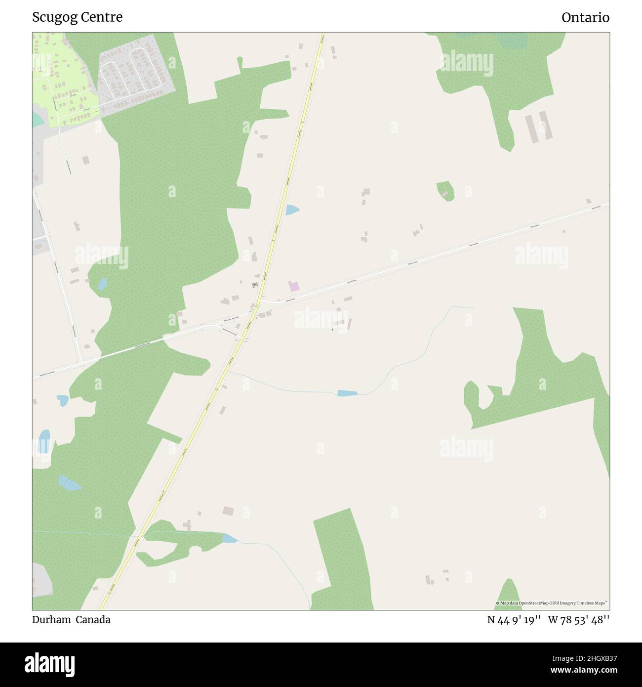 Scugog Centre, Durham, Kanada, Ontario, N 44 9' 19'', W 78 53' 48 ...