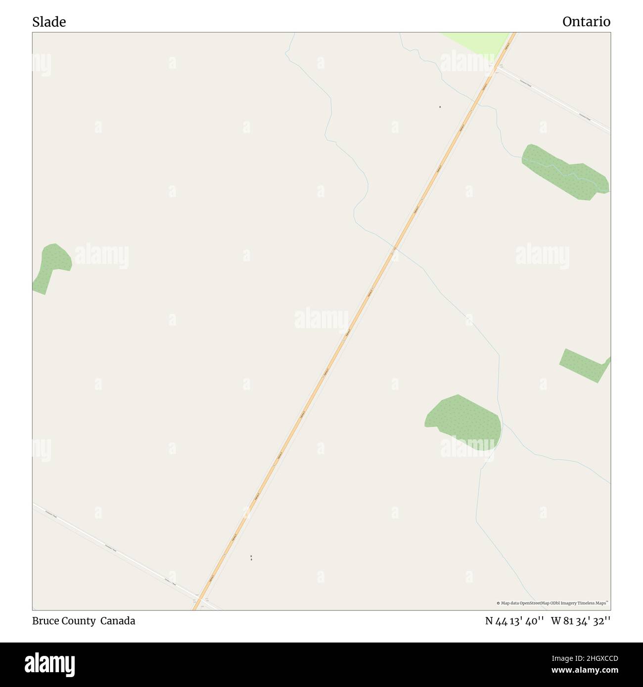 Slade, Bruce County, Canada, Ontario, N 44 13' 40'', W 81 34' 32'', map ...