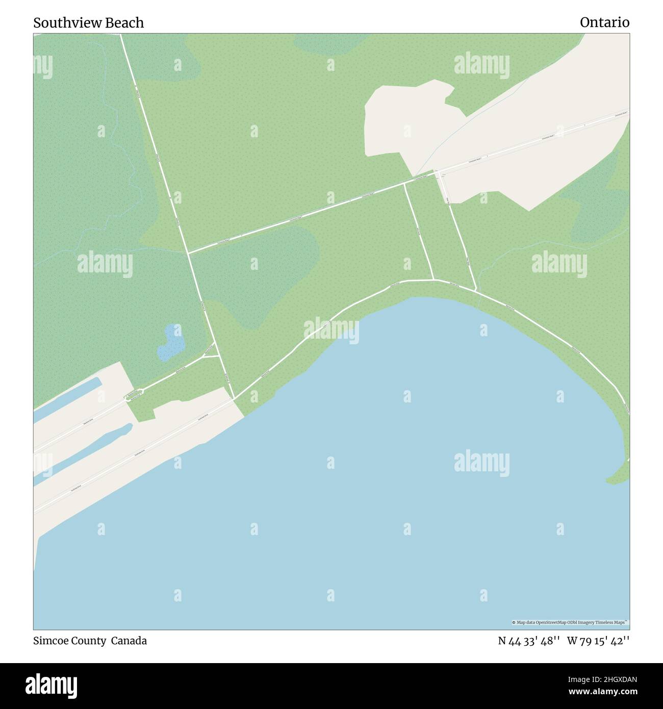 SOUTHVIEW Beach, Simcoe County, Canada, Ontario, N 44 33' 48'', W 79 15 ...