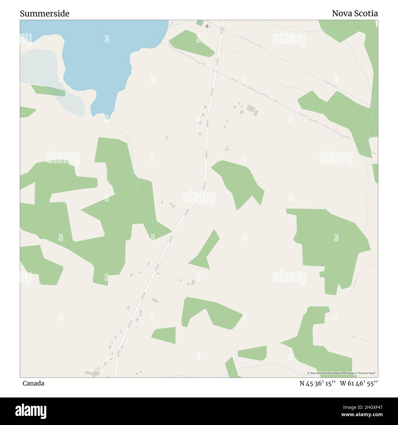 Summerside, Canada, Nova Scotia, N 45 36' 15'', W 61 46' 55'', map ...