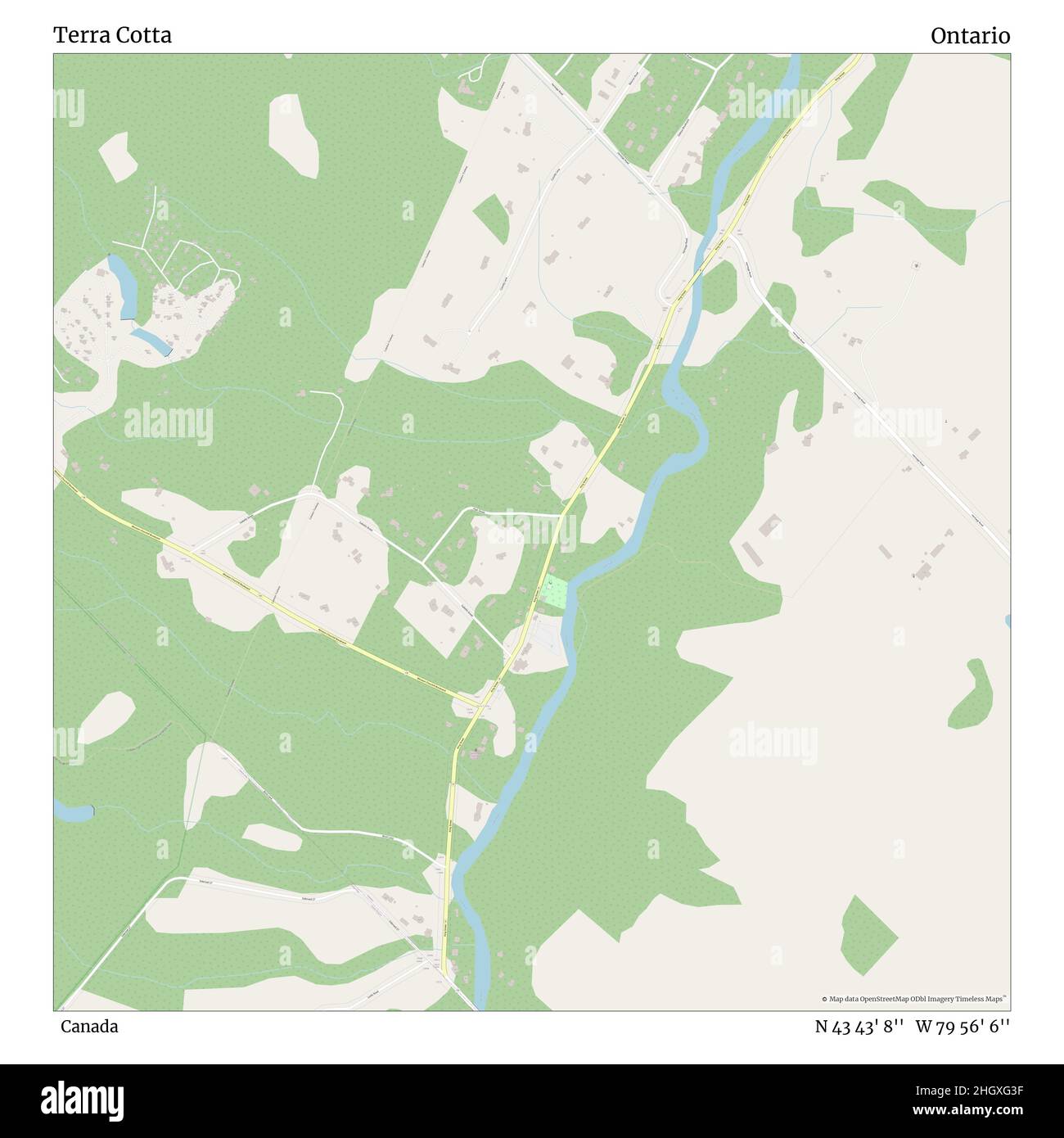 Terra Cotta, Kanada, Ontario, N 43 43' 8'', W 79 56' 6'', Karte ...