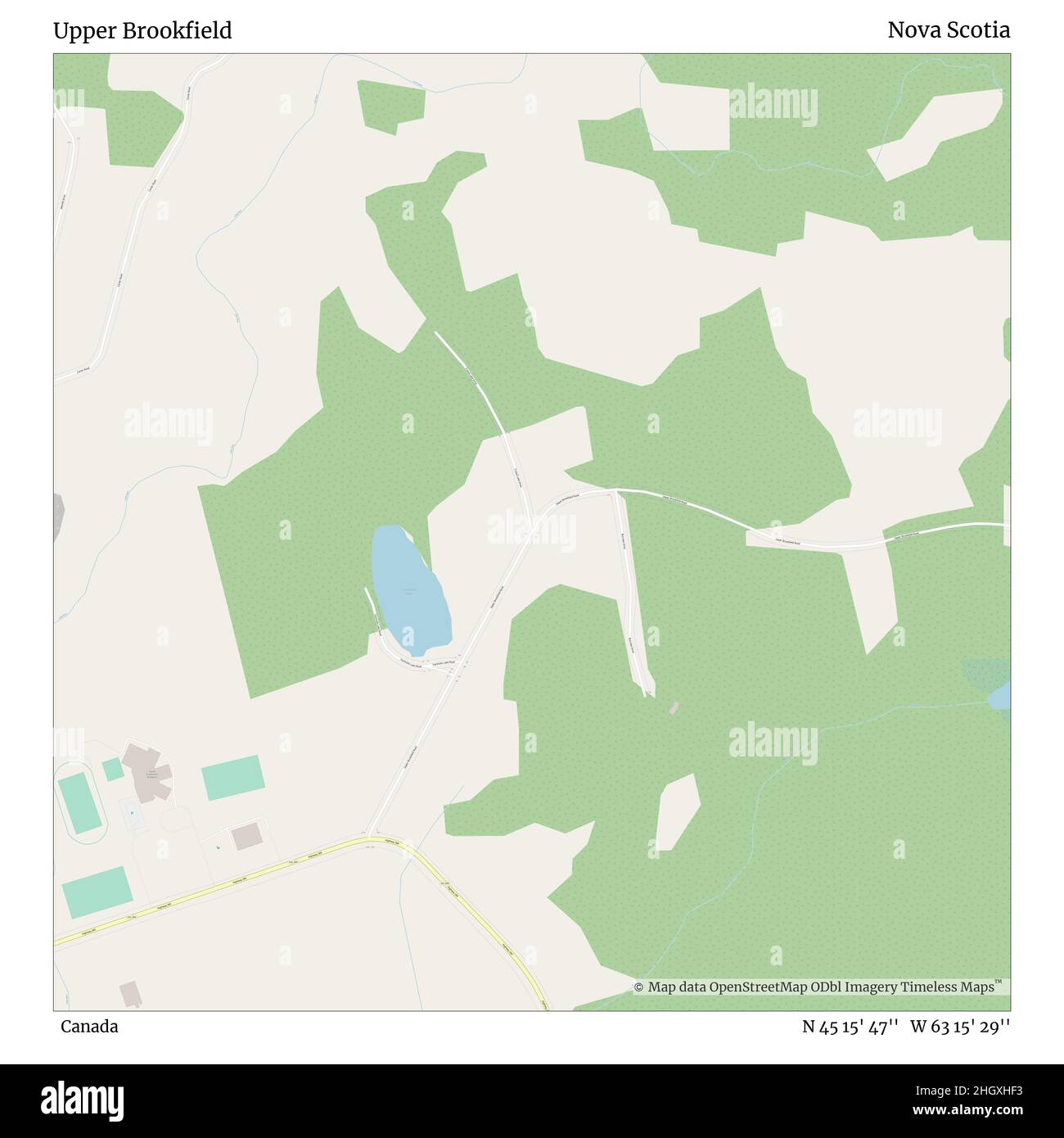 Upper Brookfield, Kanada, Nova Scotia, N 45 15' 47'', W 63 15' 29 ...