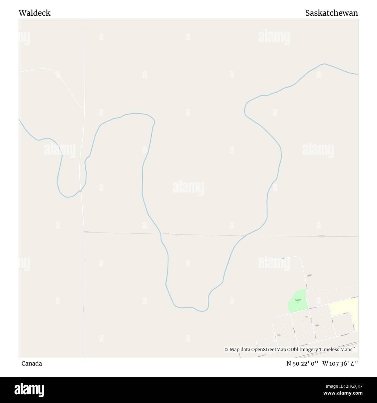 Waldeck, Kanada, Saskatchewan, N 50 22' 0'', W 107 36' 4'', map ...