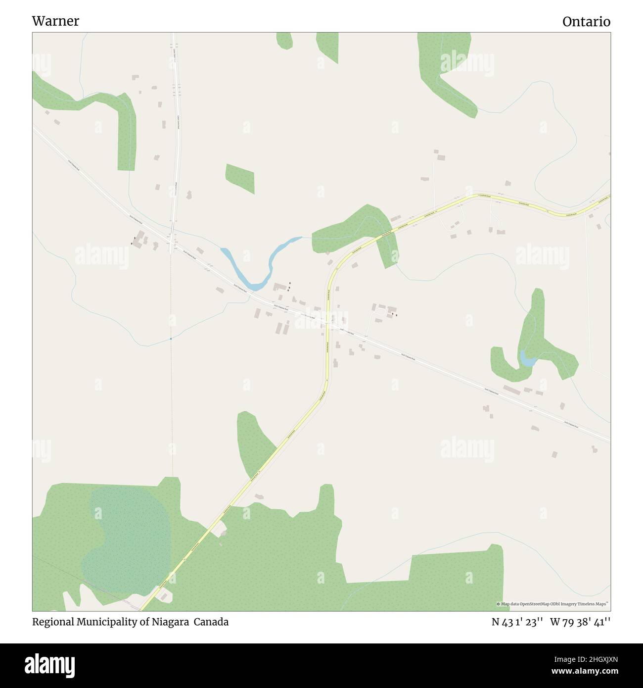 Warner, Regional Municipality of Niagara, Canada, Ontario, N 43 1' 23 ...