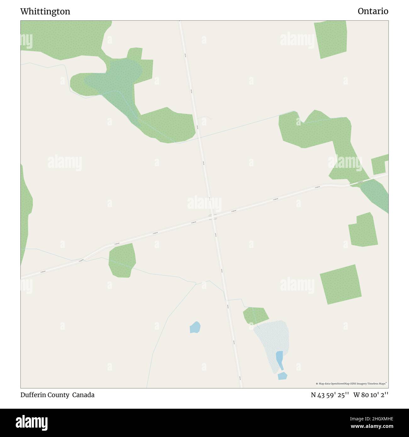 Whittington, Dufferin County, Canada, Ontario, N 43 59' 25'', W 80 10 ...
