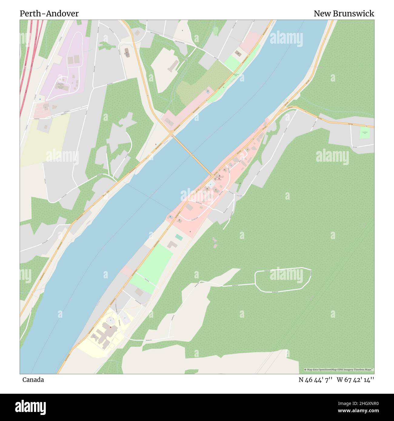Perth-Andover, Kanada, New Brunswick, N 46 44' 7'', W 67 42' 14'', map ...