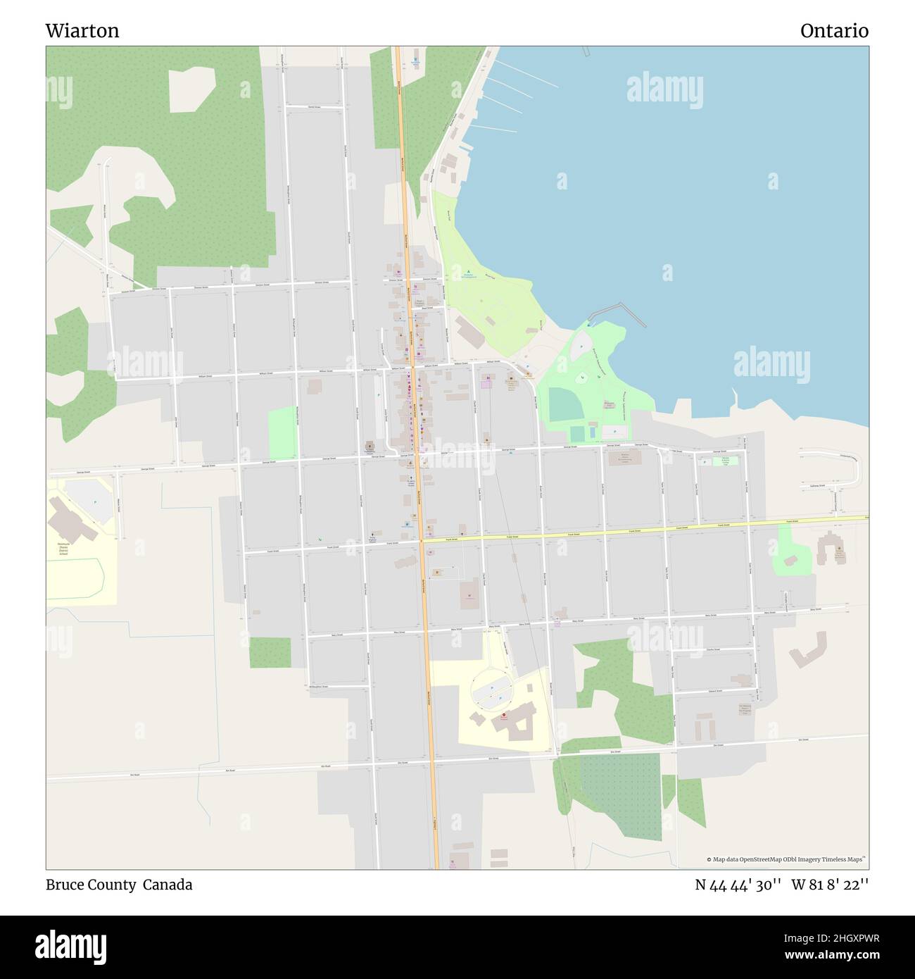 Wiarton, Bruce County, Canada, Ontario, N 44 44' 30'', W 81 8' 22 ...