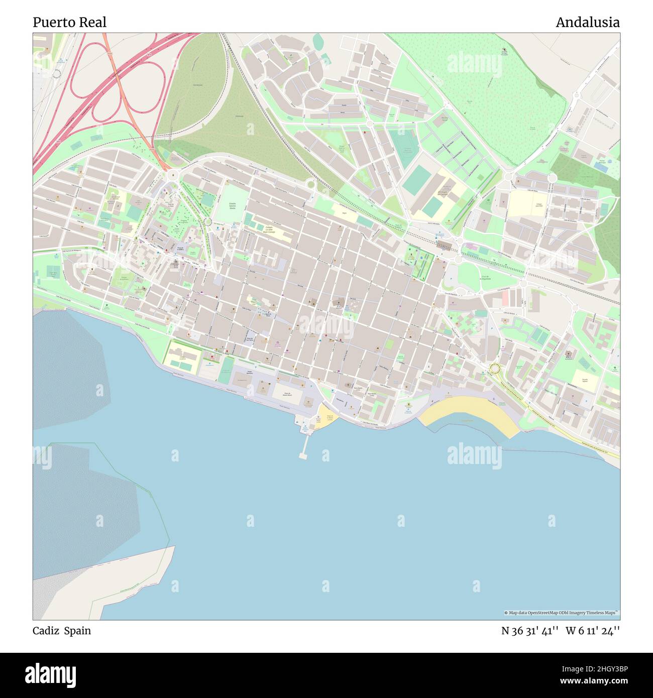 Puerto Real, Caáiz, Spanien, Andalusien, N 36 31' 41'', W 6 11' 24 ...