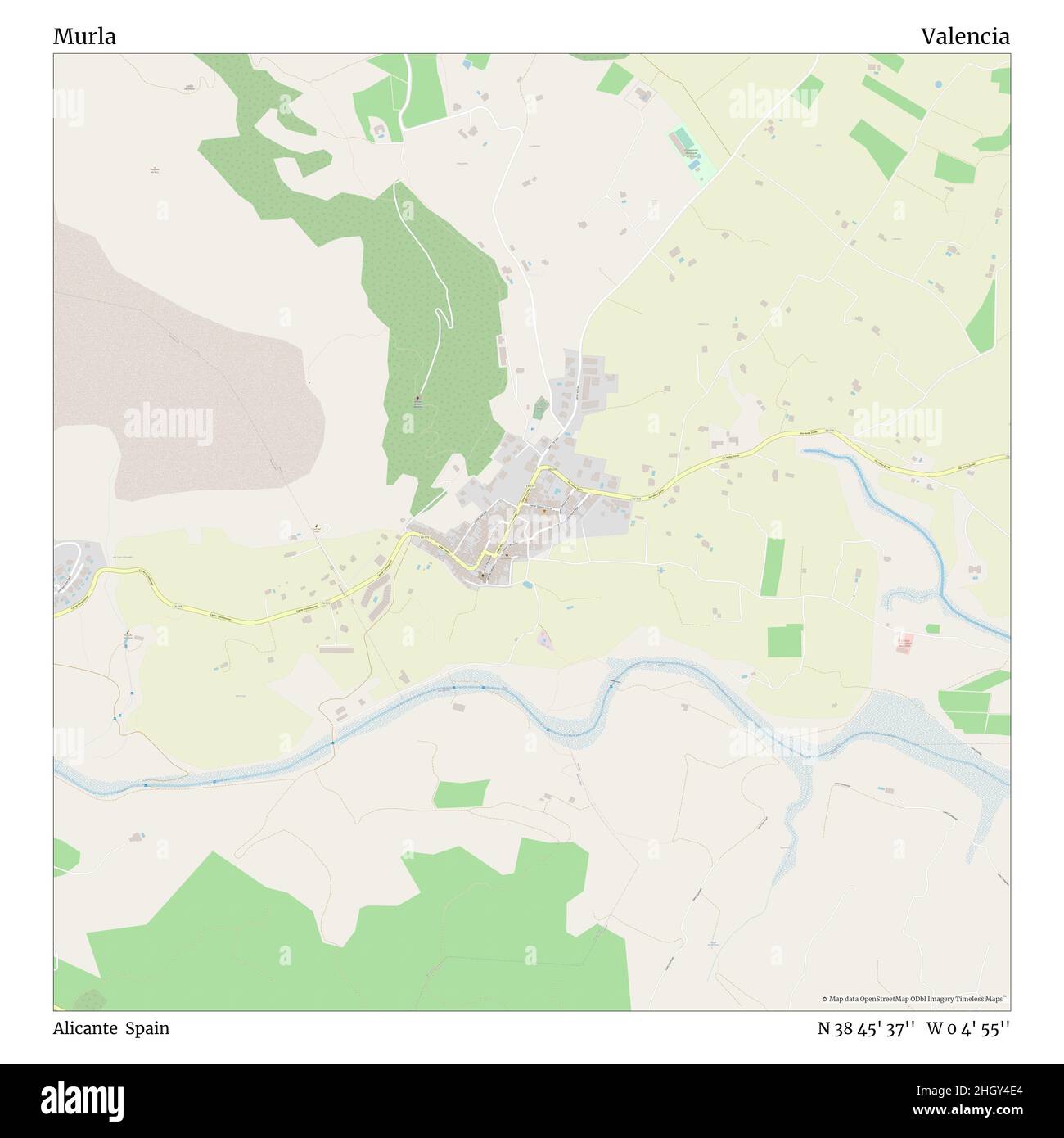 Murla, Alicante, Spanien, Valencia, N 38 45' 37'', W 0 4' 55'', Karte ...