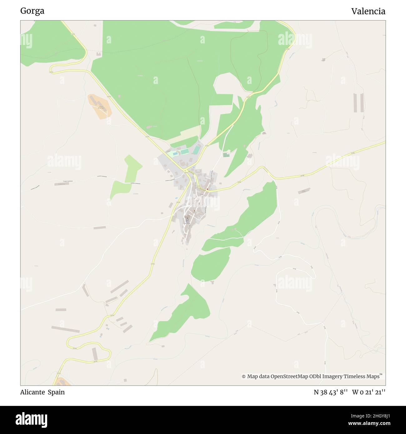 Gorga, Alicante, Spanien, Valencia, N 38 43' 8'', W 0 21' 21'', map ...