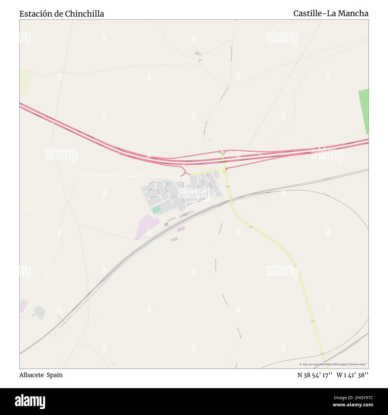 Estación de Chinchilla, Albacete, Spanien, Castille-La Mancha, N 38 54 ...
