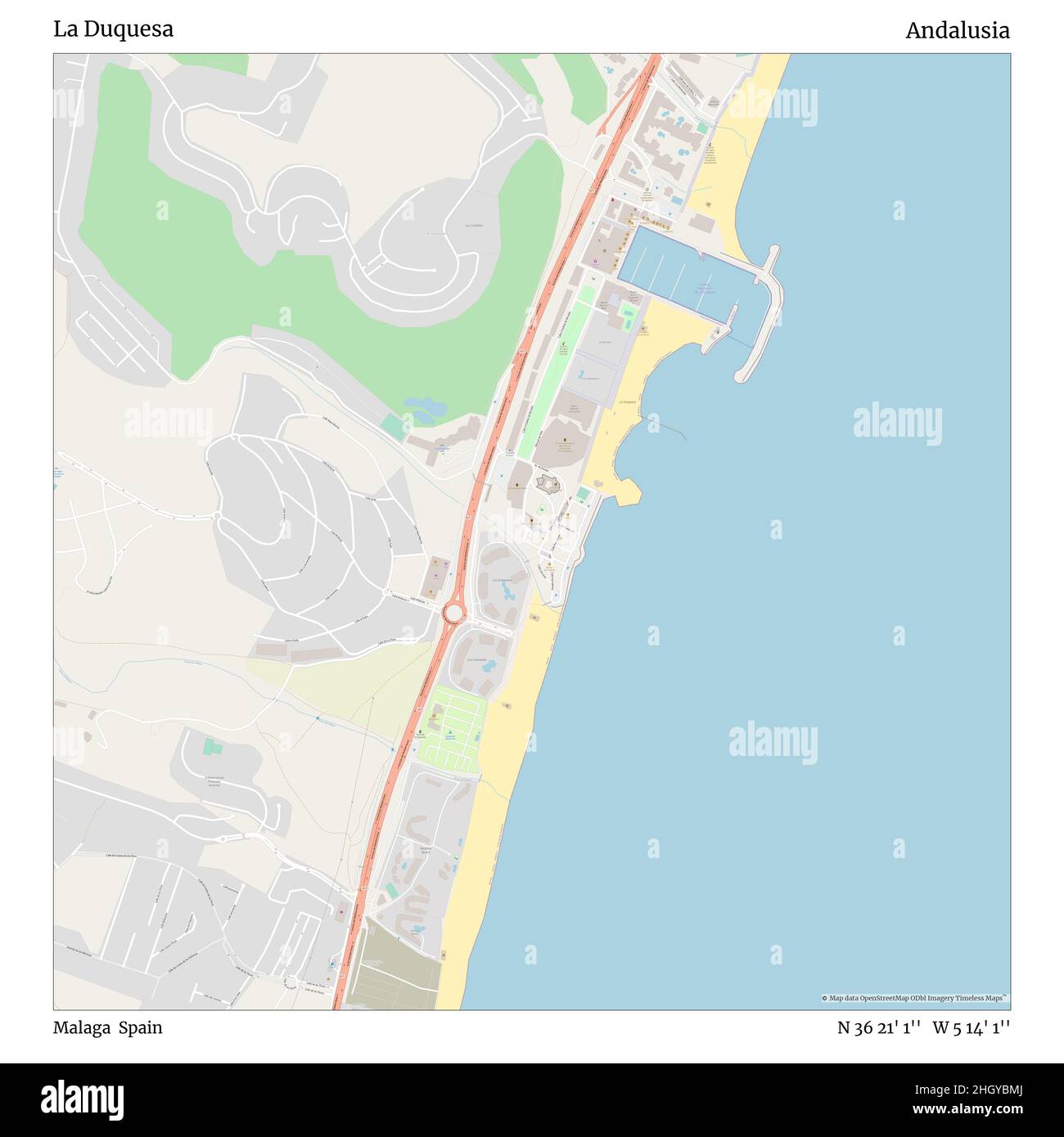 La Duquesa, Malaga, Spanien, Andalusien, N 36 21' 1'', W 5 14' 1'', map ...
