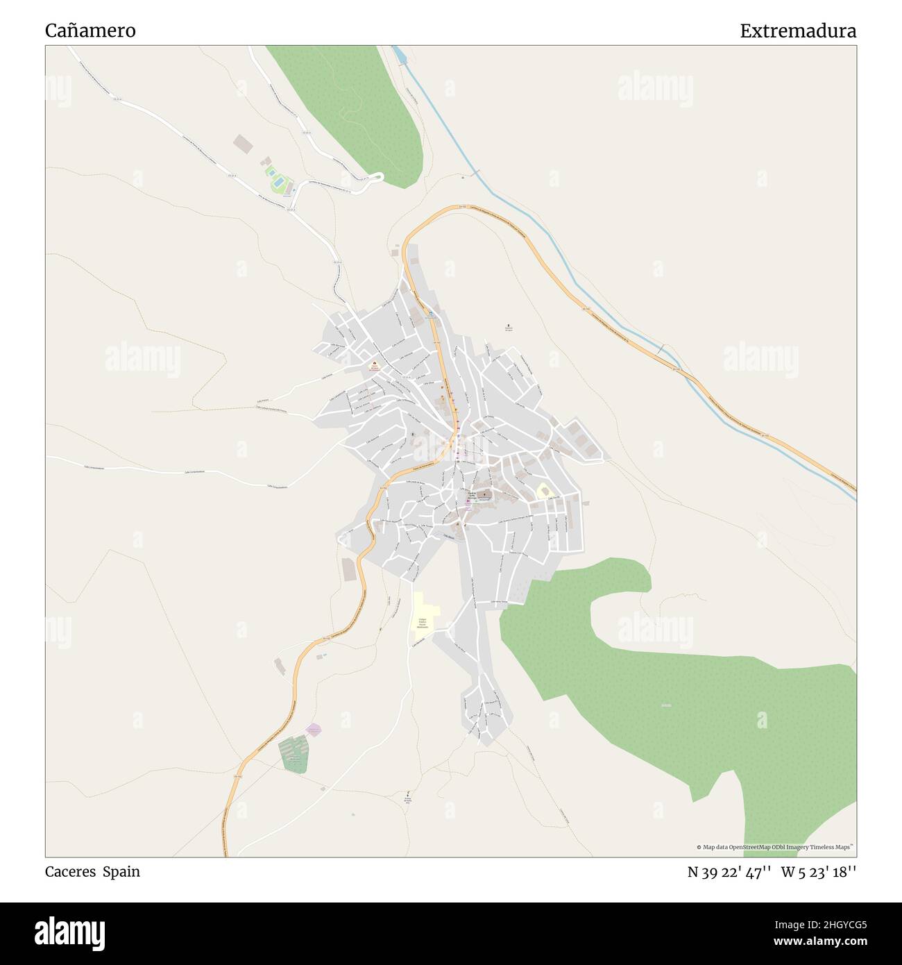 Cañamero, Caceres, Spain, Extremadura, N 39 22' 47'', W 5 23' 18'', map ...