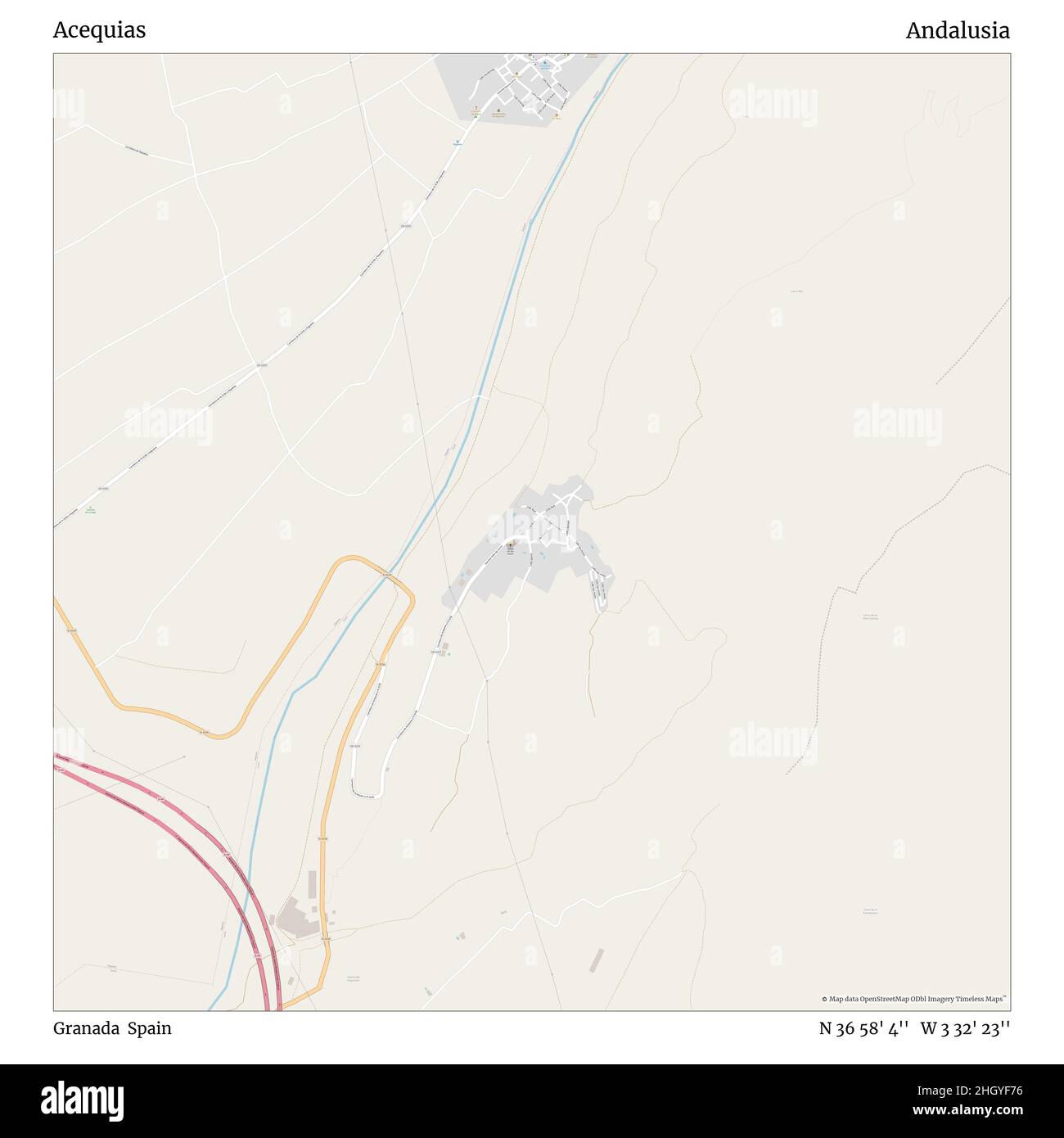 Acequias, Granada, Spanien, Andalusien, N 36 58' 4'', W 3 32' 23'', map ...