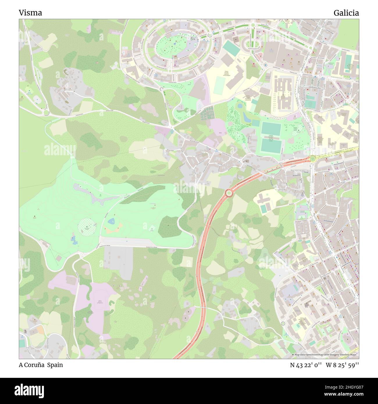 Visma, A Coruña, Spanien, Galicien, N 43 22' 0'', W 8 25' 59'', Karte ...