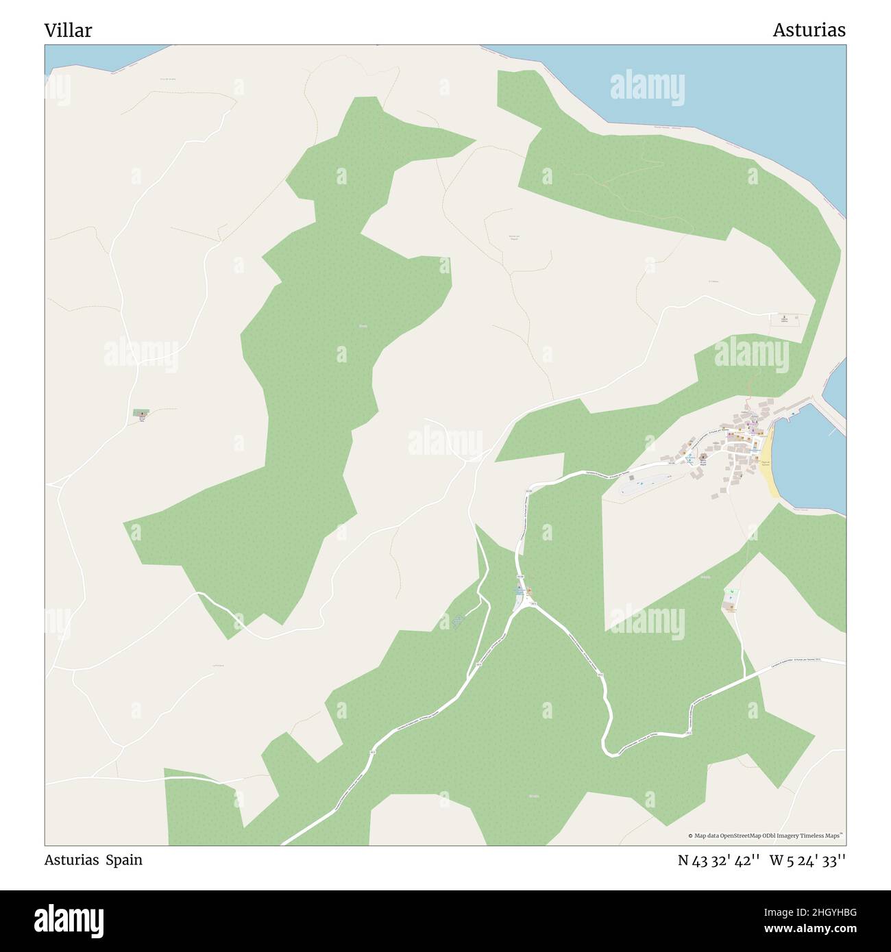 Villar, Asturias, Spain, Asturias, N 43 32' 42'', W 5 24' 33'', map ...