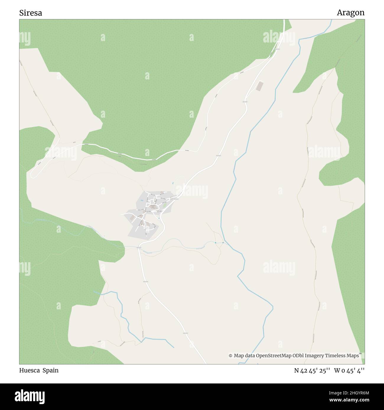 Siresa, Huesca, Spanien, Aragon, N 42 45' 25'', W 0 45' 4'', map ...