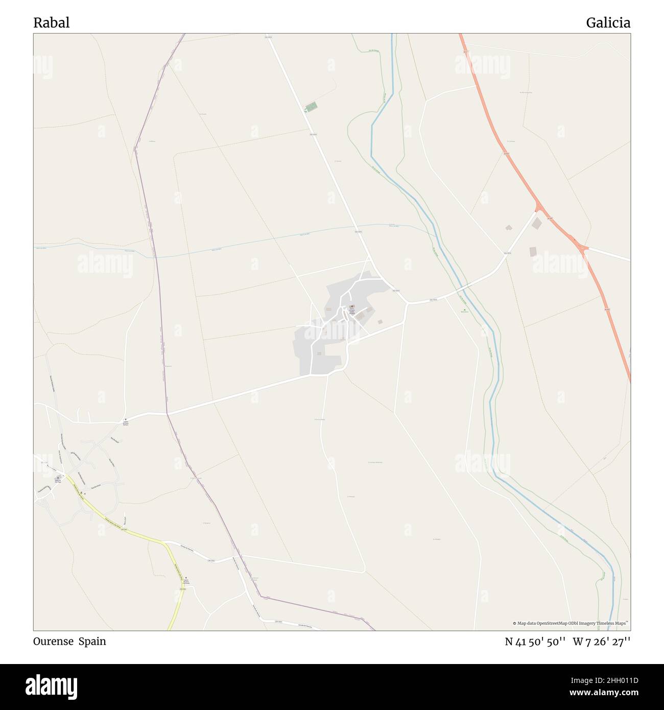 Rabal, Ourense, Spain, Galicia, N 41 50' 50'', W 7 26' 27'', map ...