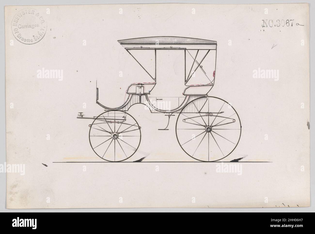 Design für Park Phaeton, no. 3067a 1874 Brewster & Co. American ...