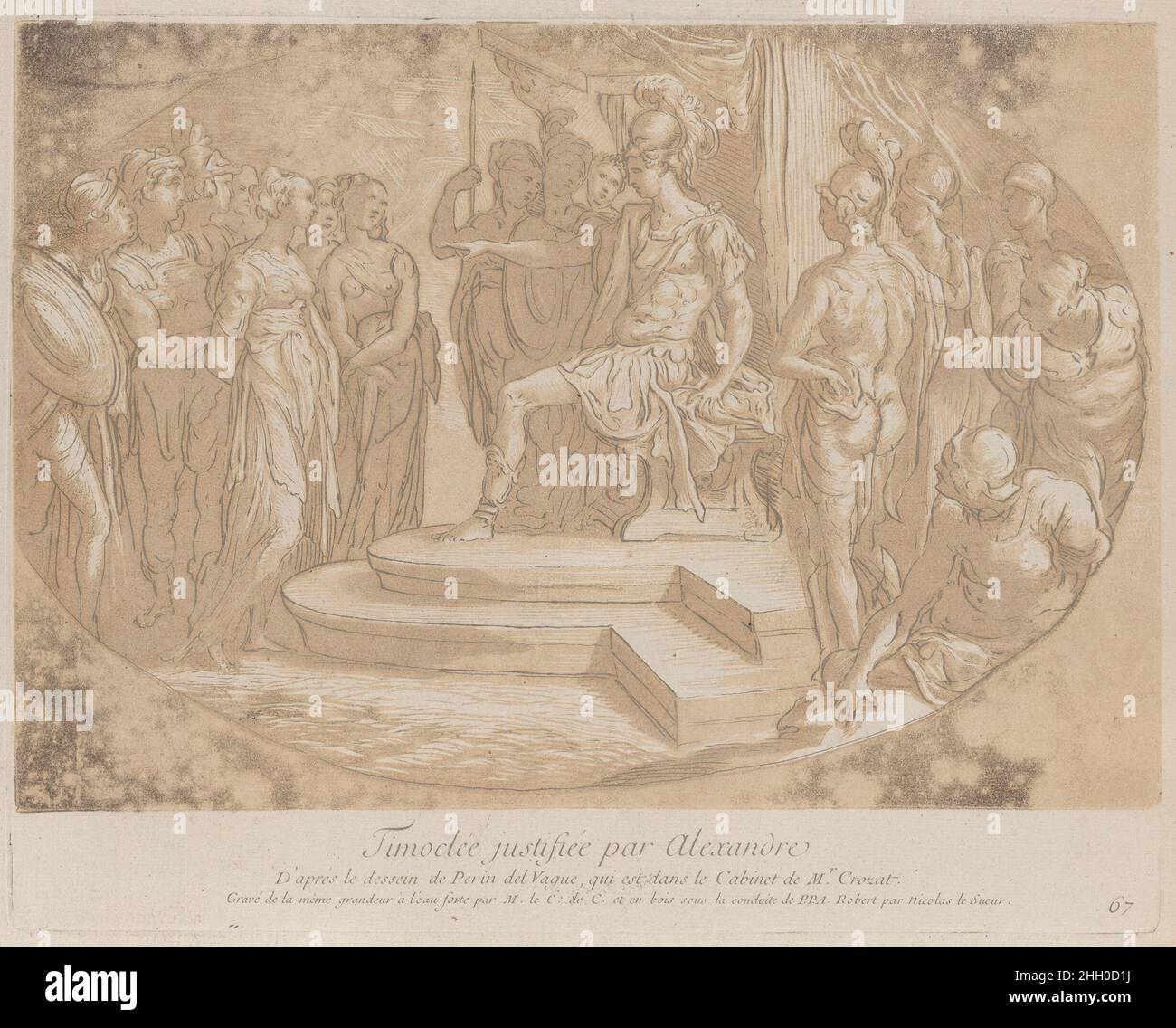 Alexander der große, der Timoclea befreit; aus 'Recueil d'estampes d'après les plus beaux ...