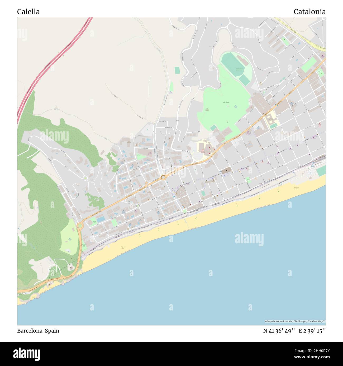 Calella, Barcelona, Spanien, Katalonien, N 41 36' 49'', E 2 39' 15 ...