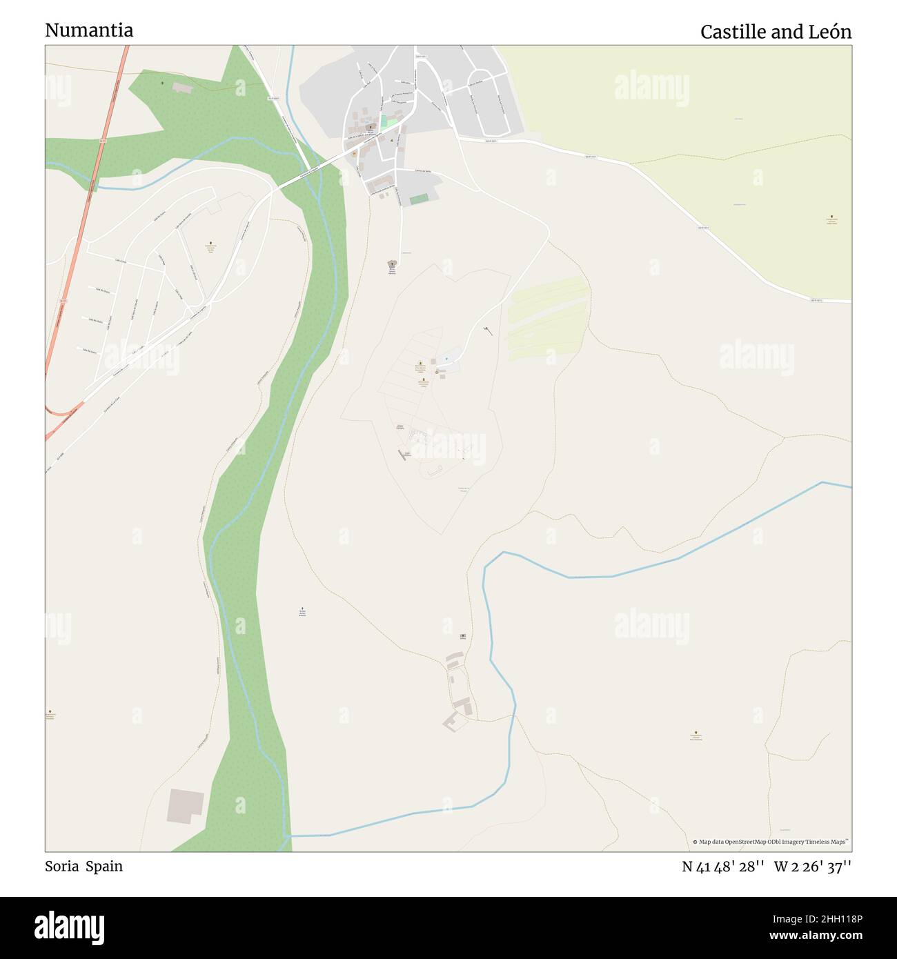 Numantia, Soria, Spanien, Kastilien und León, N 41 48' 28'', W 2 26' 37 ...