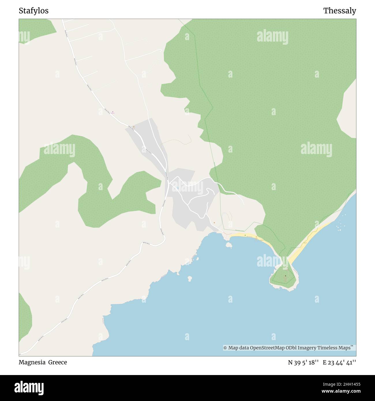 Stafylos, Magnesia, Greece, Thessaly, N 39 5' 18'', E 23 44' 41'', map ...