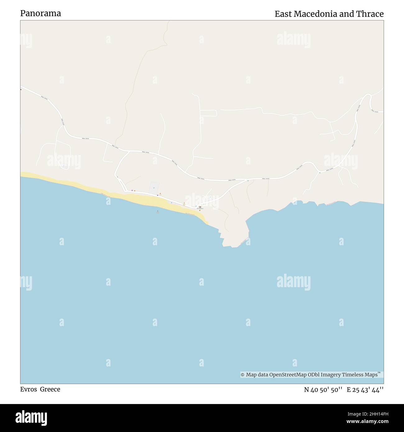 Panorama, Evros, Griechenland, Ostmakedonien und Thrakien, N 40 50' 50 ...