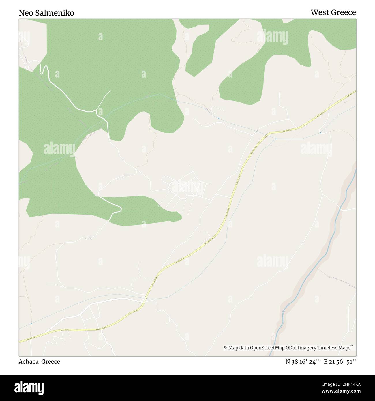 Neo Salmeniko, Achaea, Griechenland, Westgriechenland, N 38 16' 24'', E ...