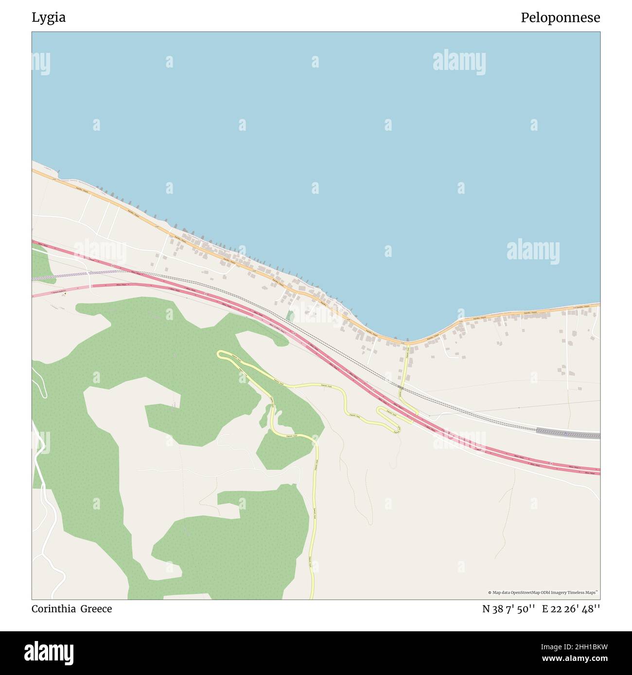 Lygia, Corinthia, Griechenland, Peloponnes, N 38 7' 50'', E 22 26' 48 ...