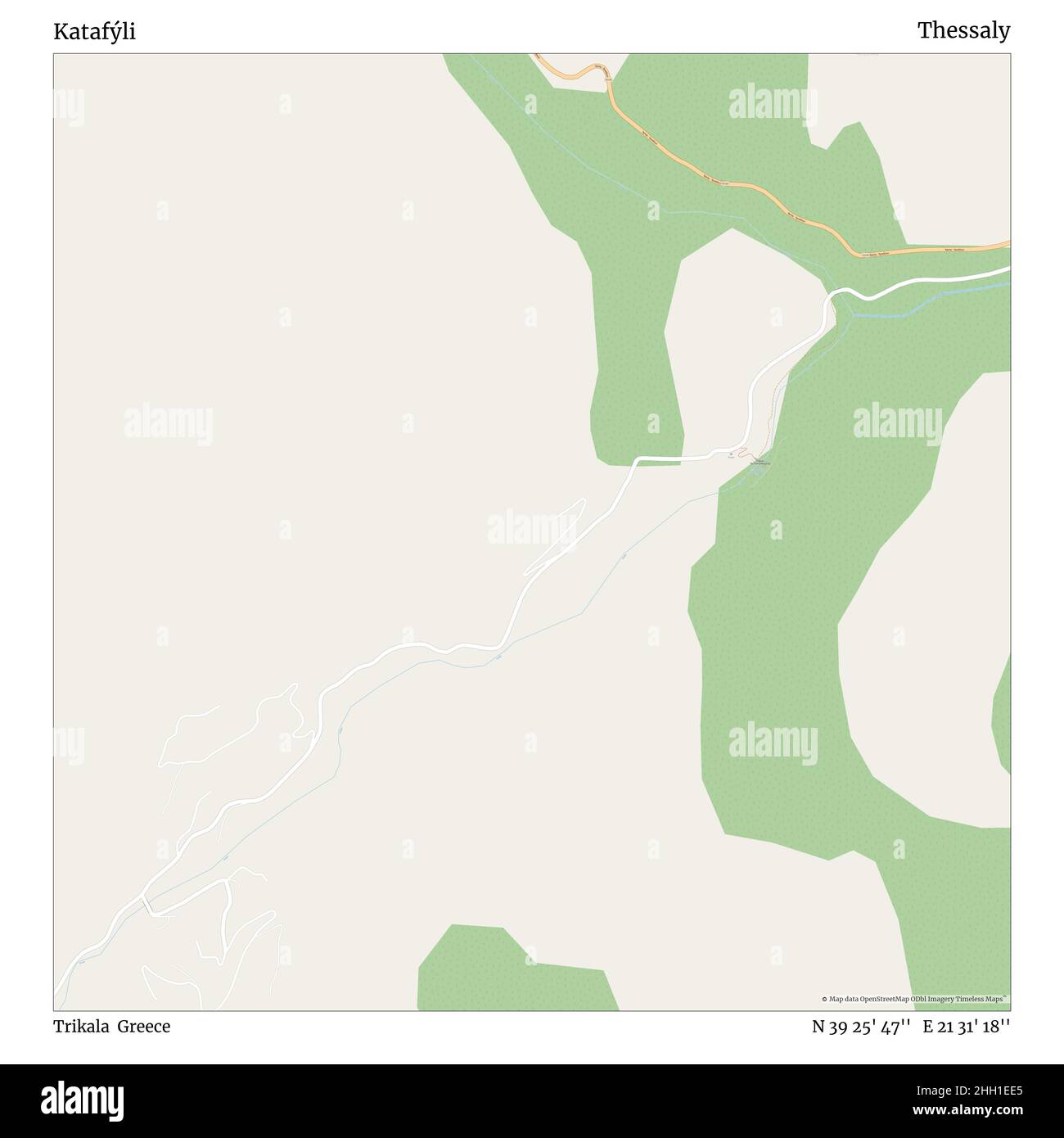 Katafýli, Trikala, Greece, Thessaly, N 39 25' 47'', E 21 31' 18'', map ...