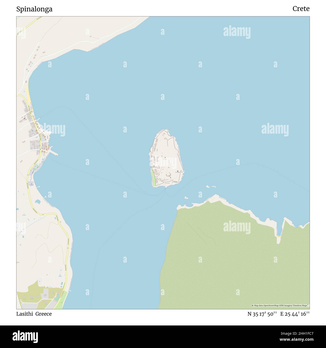 Spinalonga, Lasithi, Greece, Crete, N 35 17' 50'', E 25 44' 16'', map ...