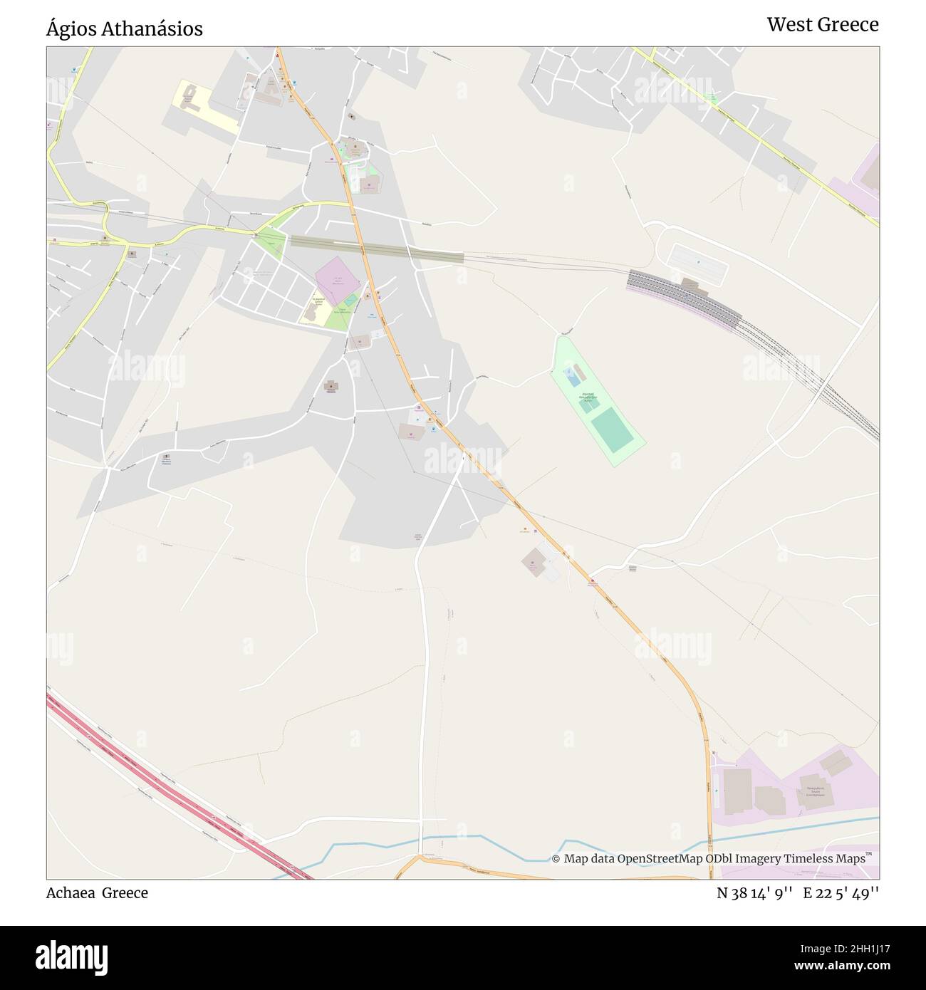 Ágios Athanásios, Achaea, Griechenland, Westgriechenland, N 38 14' 9 ...