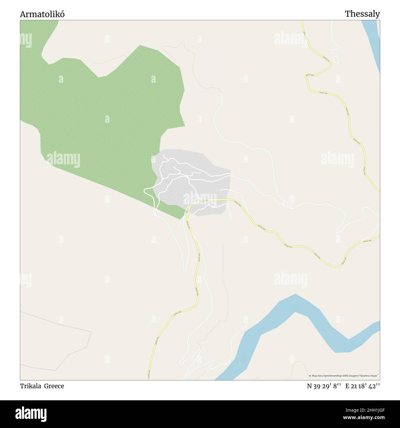 Armatolikó, Trikala, Greece, Thessaly, N 39 29' 8'', E 21 18' 42'', map ...