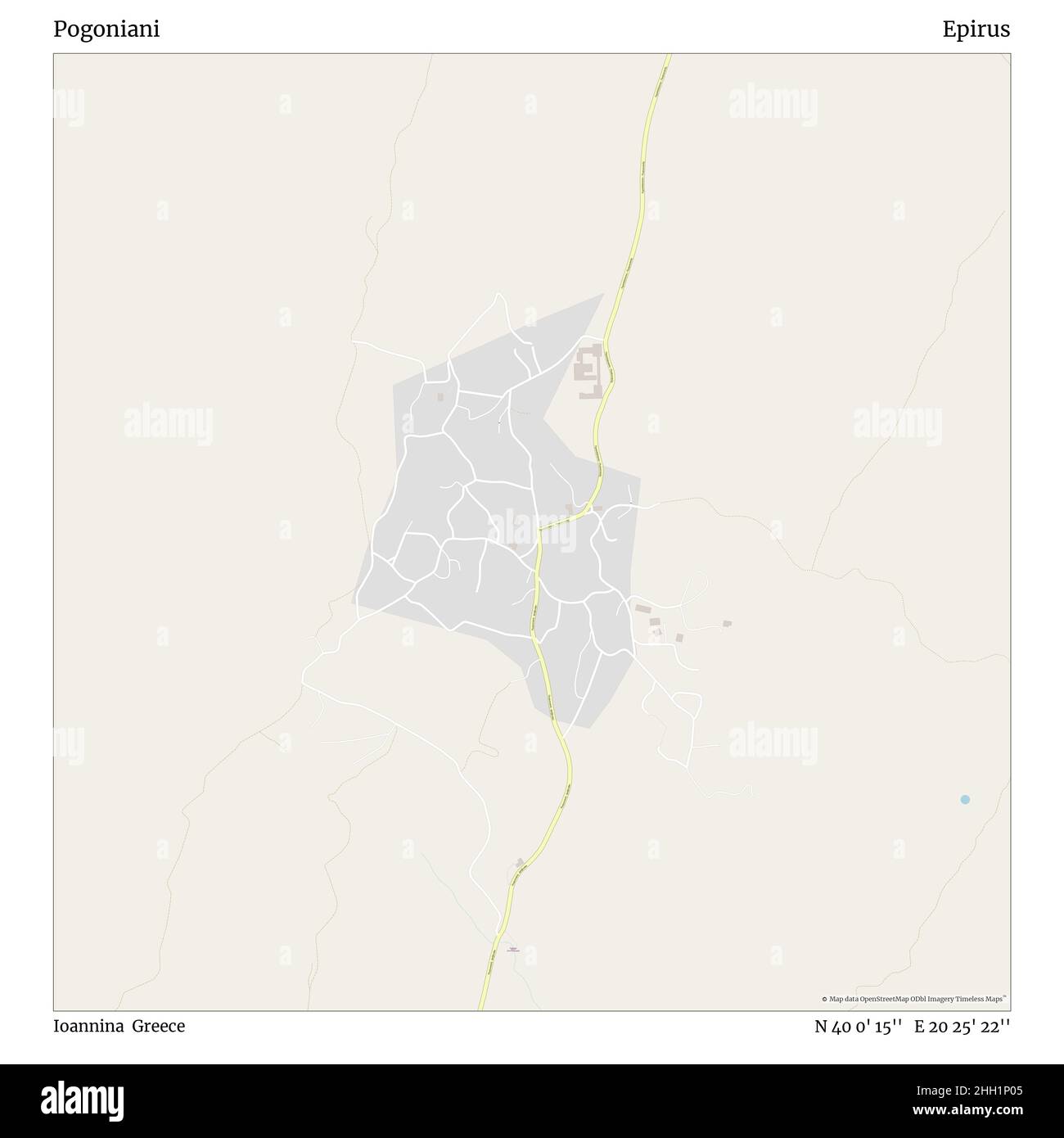 Pogoniani, Ioannina, Greece, Epirus, N 40 0' 15'', E 20 25' 22'', map ...