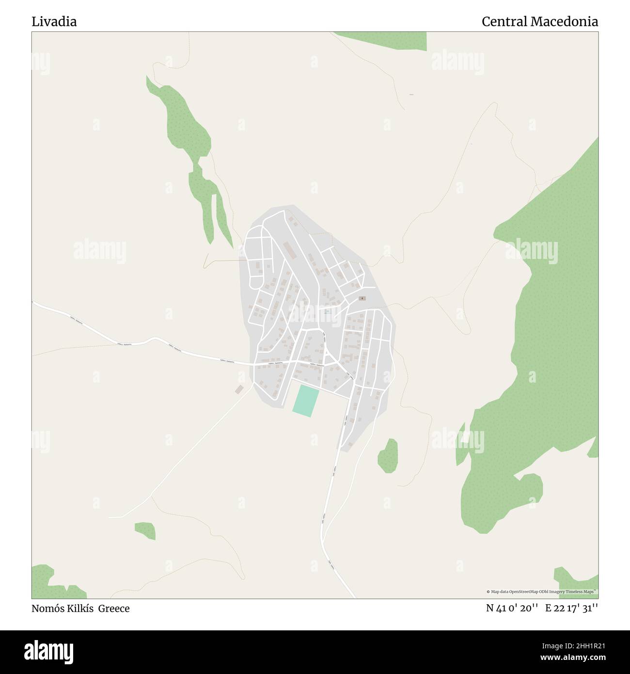 Livadia, Nomós Kilkís, Griechenland, Zentralmakedonien, N 41 0' 20'', E ...