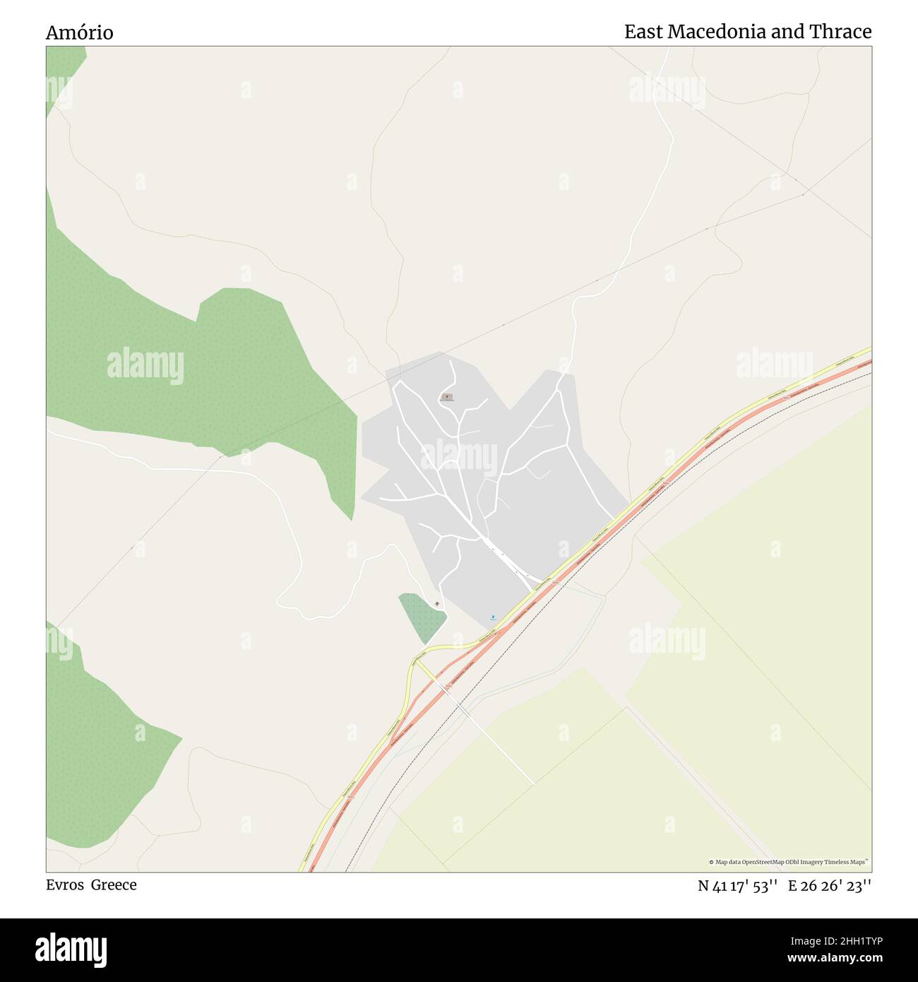 Amório, Evros, Griechenland, Ostmakedonien und Thrakien, N 41 17' 53 ...
