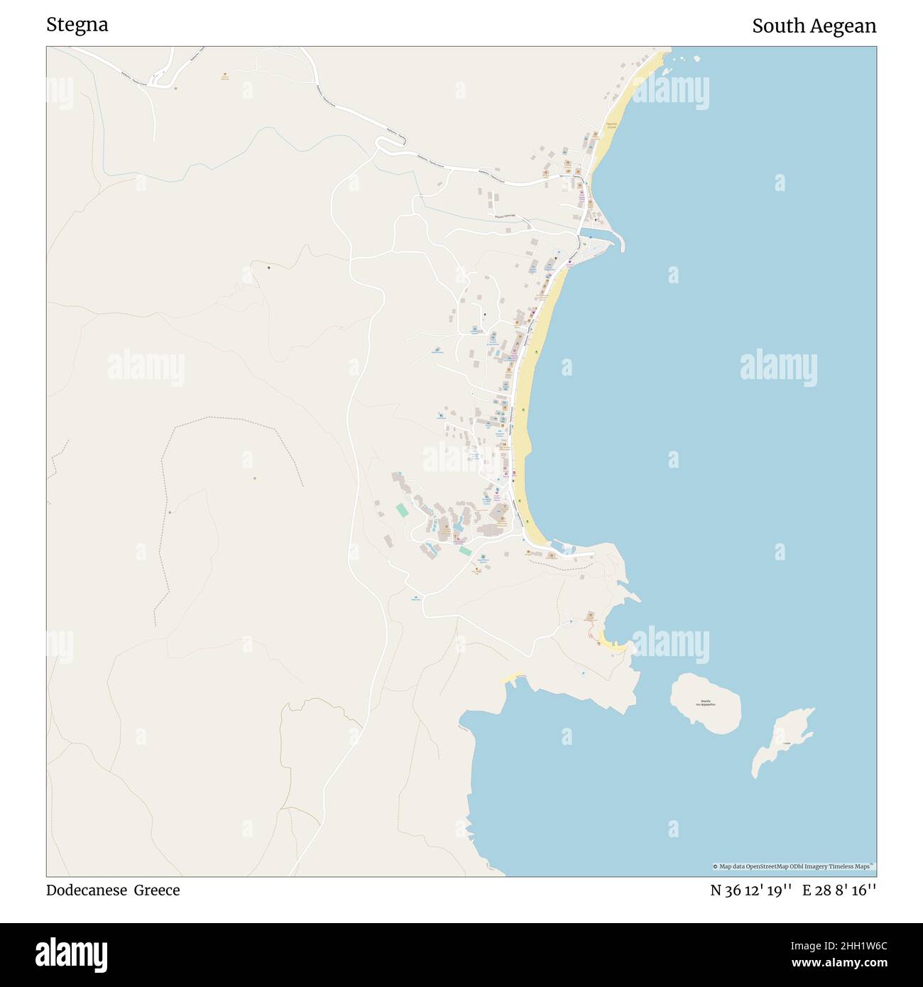 Stegna, Dodekanes, Griechenland, Südägäis, N 36 12' 19'', E 28 8' 16 ...