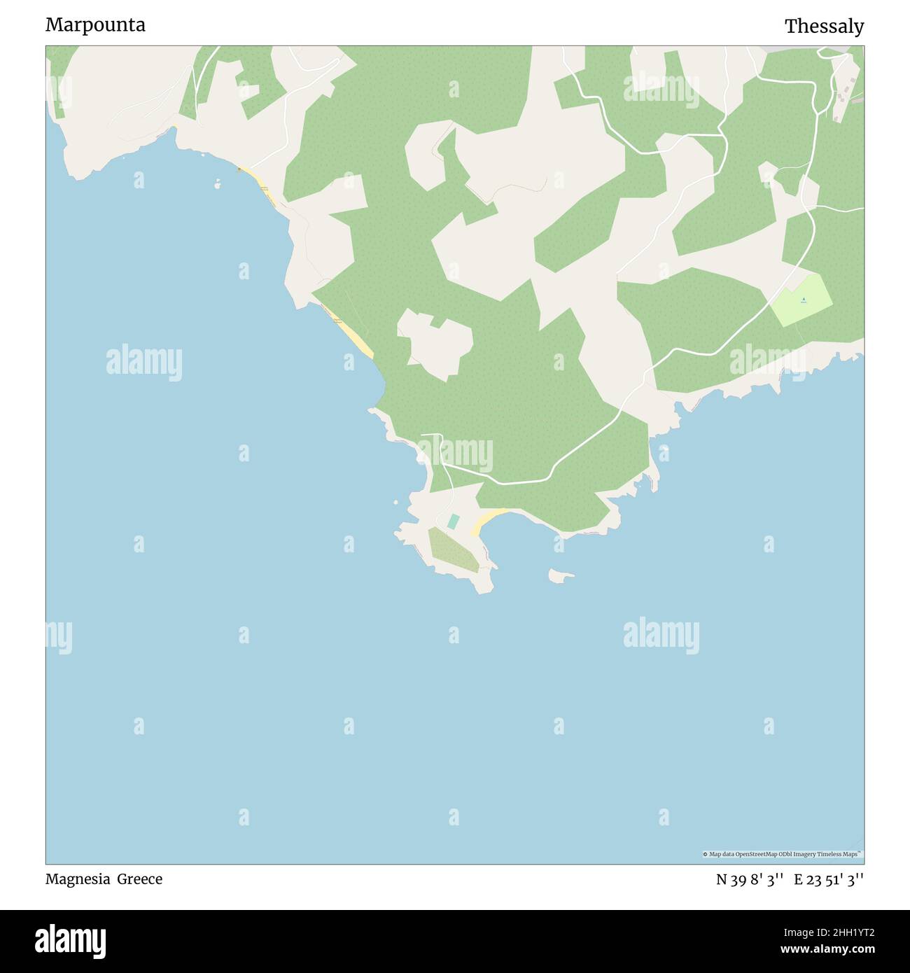Marpounta, Magnesia, Greece, Thessaly, N 39 8' 3'', E 23 51' 3'', map ...