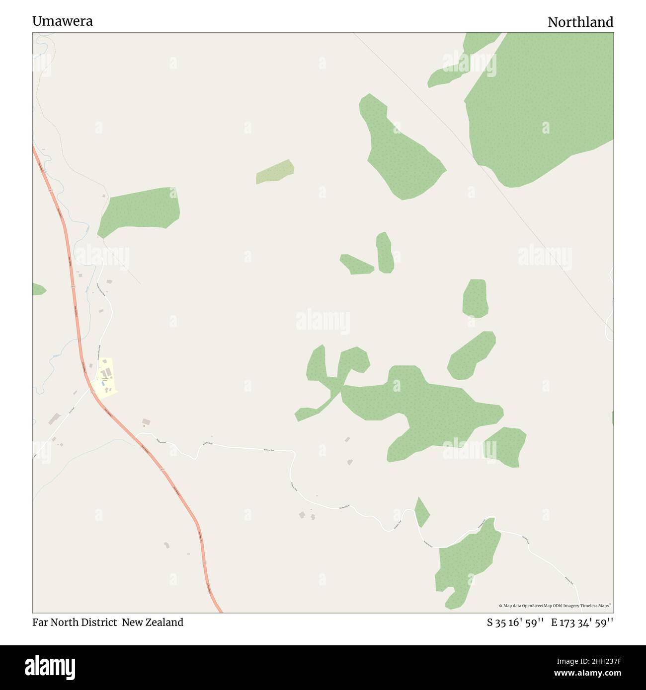 Umawera, Far North District, Neuseeland, Northland, S 35 16' 59'', E ...
