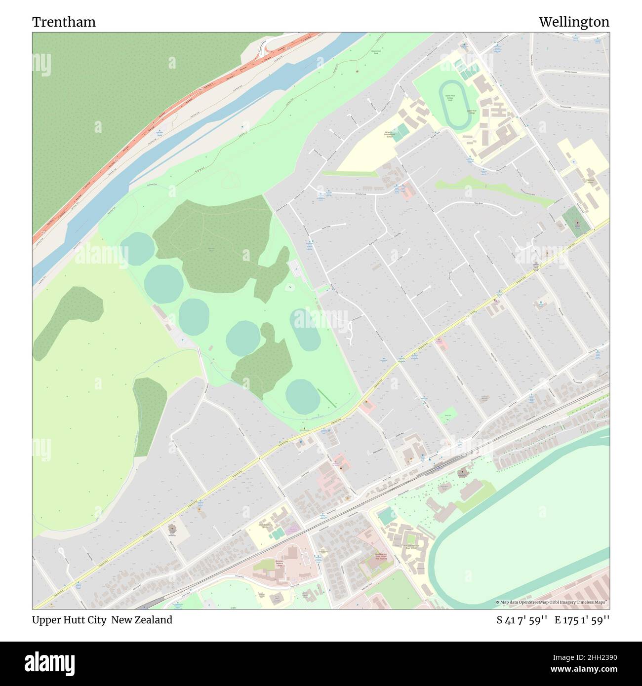 Trentham, Upper Hutt City, Neuseeland, Wellington, S 41 7' 59'', E 175 ...