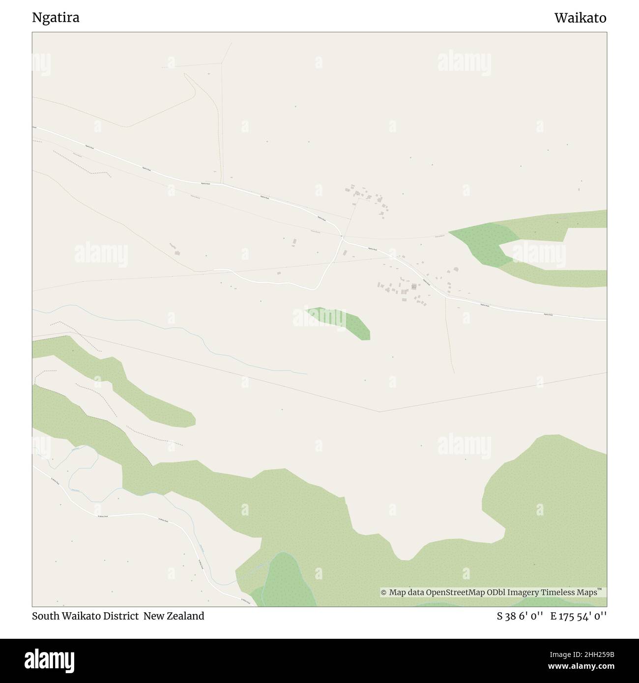 Ngatira, South Waikato District, Neuseeland, Waikato, S 38 6' 0'', E ...