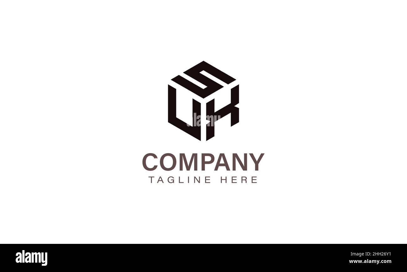 SUX-Logo, drei-Buchstaben-Logo, Alphabet S U X Hexagon-Form Vektor ...