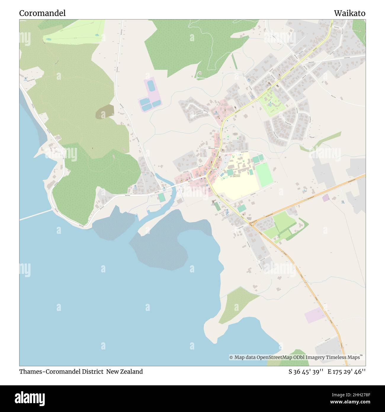 Coromandel, Thames-Coromandel District, Neuseeland, Waikato, S 36 45 ...