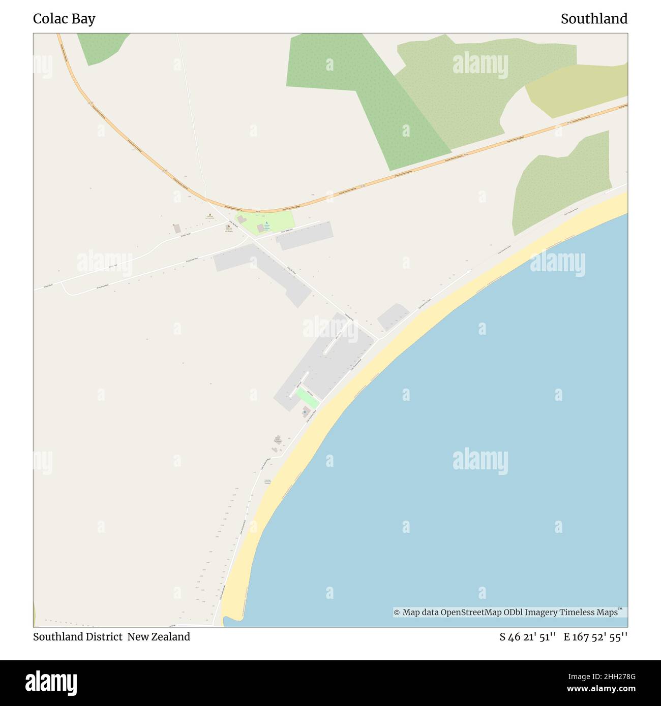 Colac Bay, Southland District, Neuseeland, Southland, S 46 21' 51'', E ...