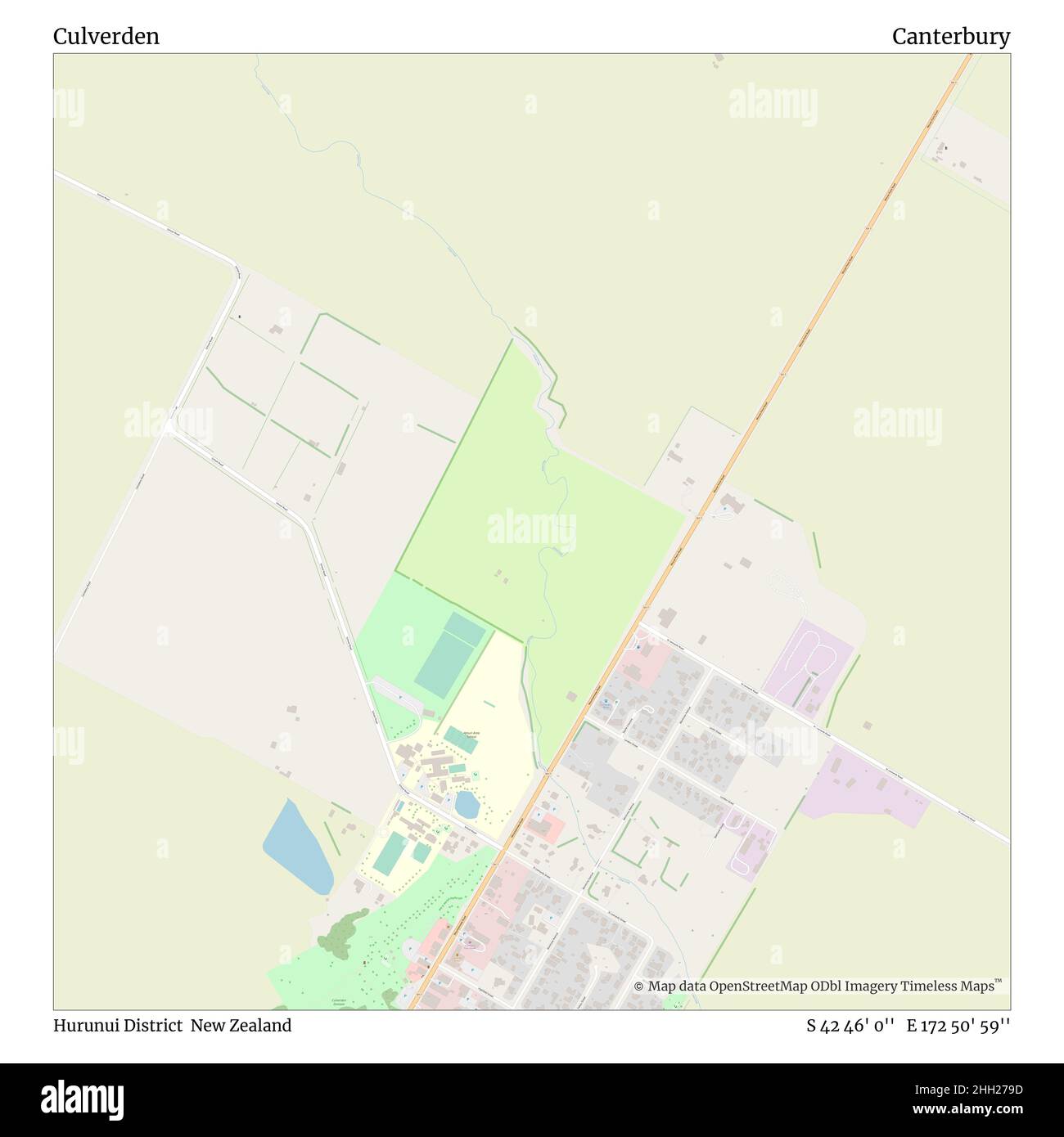 Culverden, Hurunui District, Neuseeland, Canterbury, S 42 46' 0'', E ...