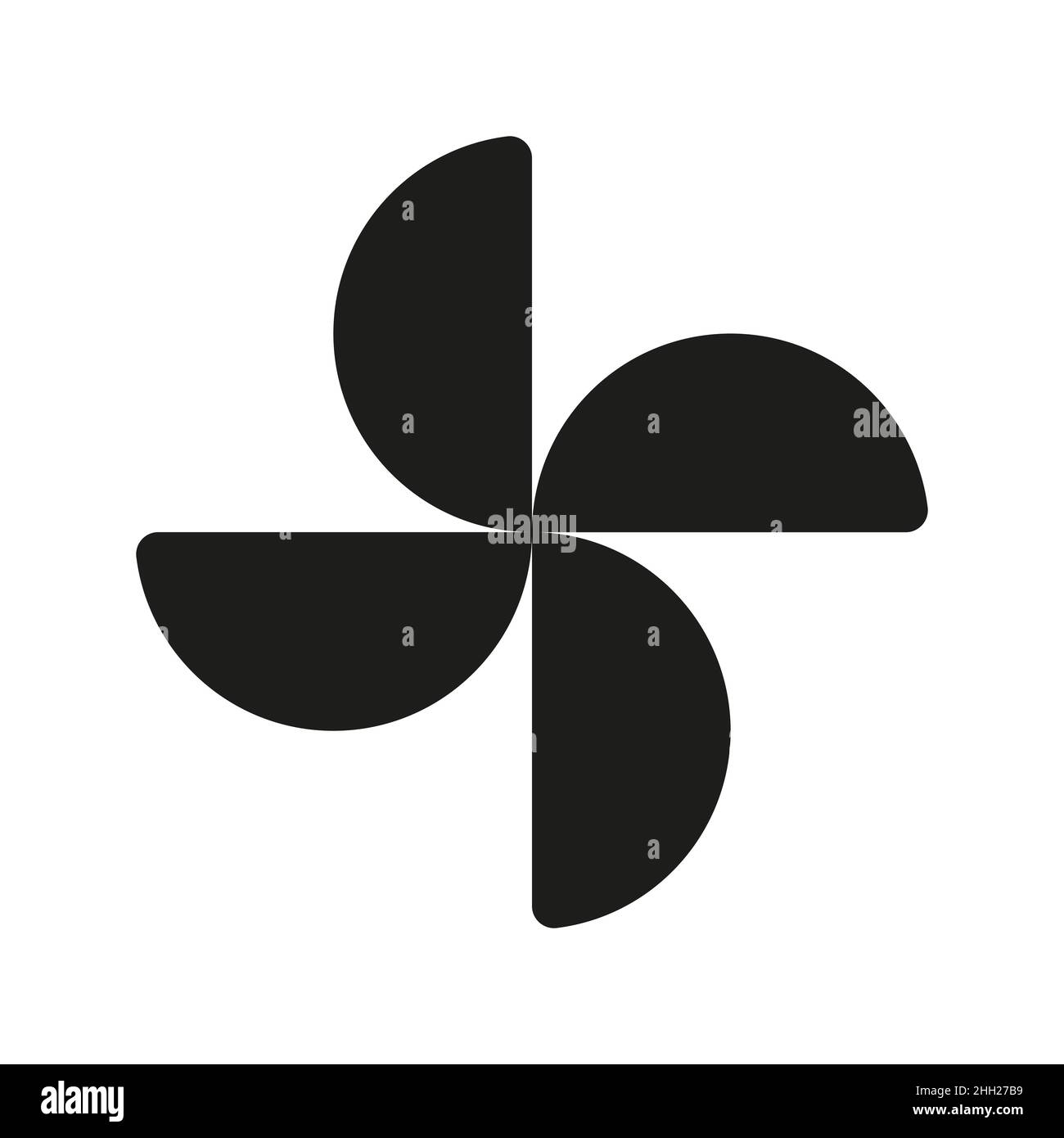 Propeller-Symbol auf weißem Hintergrund isoliert. Propeller-Vektor-Logo ...